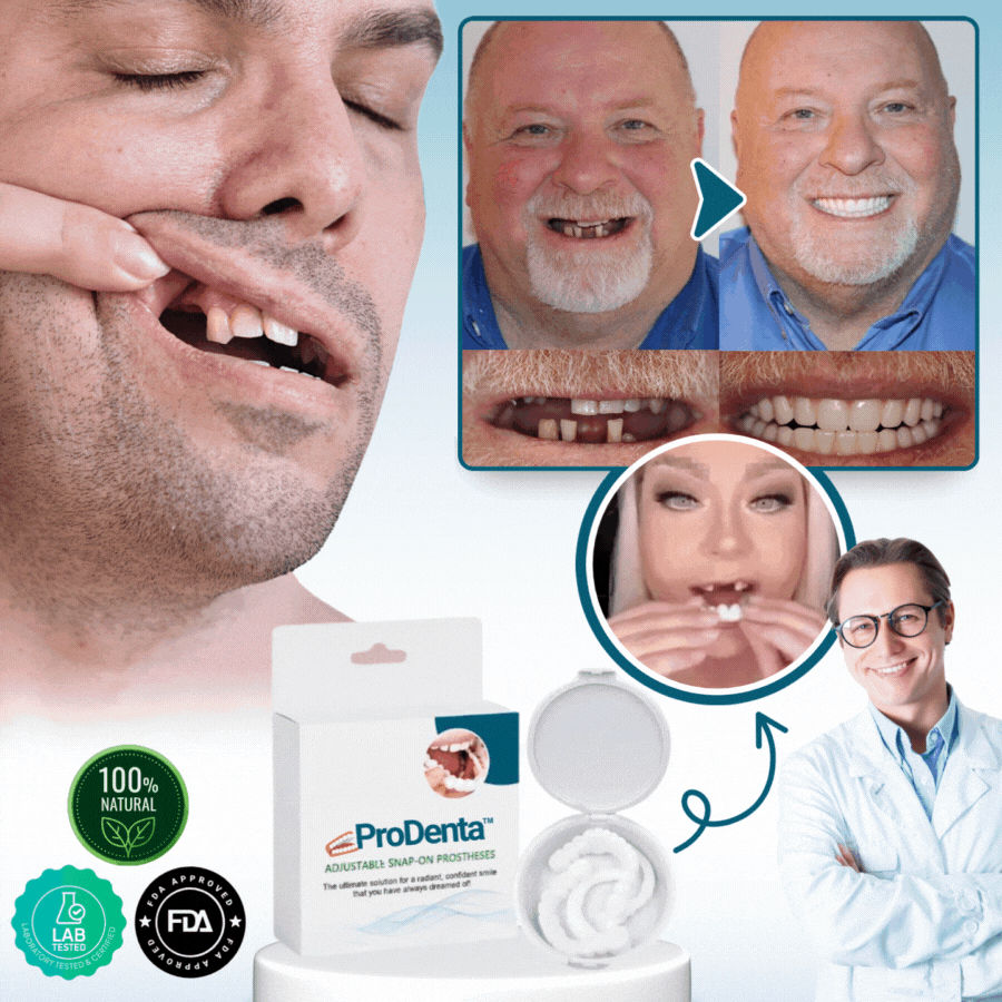 ProDenta™ | Anpassbare Aufsteckprothesen – Karl & Lina